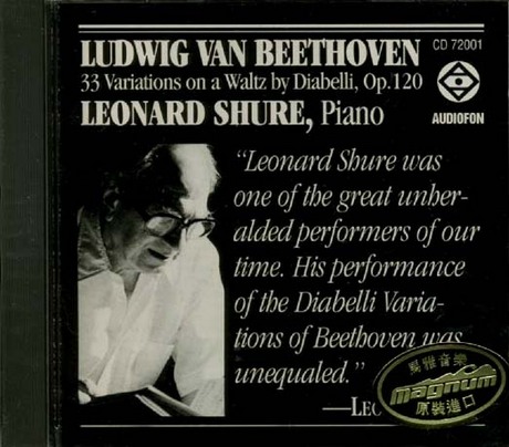 BEETHOVEN - DIABELLI VARIATIONS > LEONARD SHURE > 佳佳唱片行