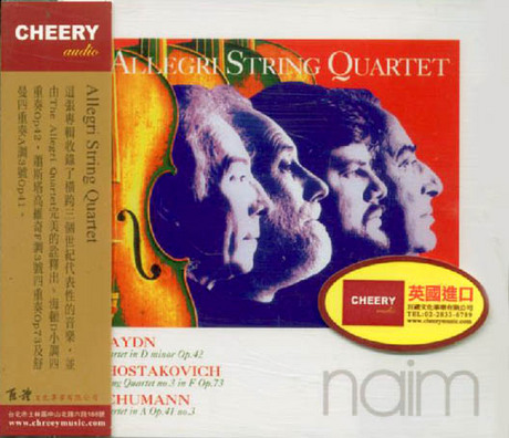 HAYDN, SHOSTAKOVICH, SCHUMANN:QYARTET > ALLEGRI STRING QUARTET > 佳佳唱片行