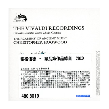 霍洛伍德 - 韋瓦第作品錄音 20CD／THE VIVALDI RECORDINGS／THE ACADEMY OF ANGIENT MUSIC, CHRISTOPHER HOGWOOD ...