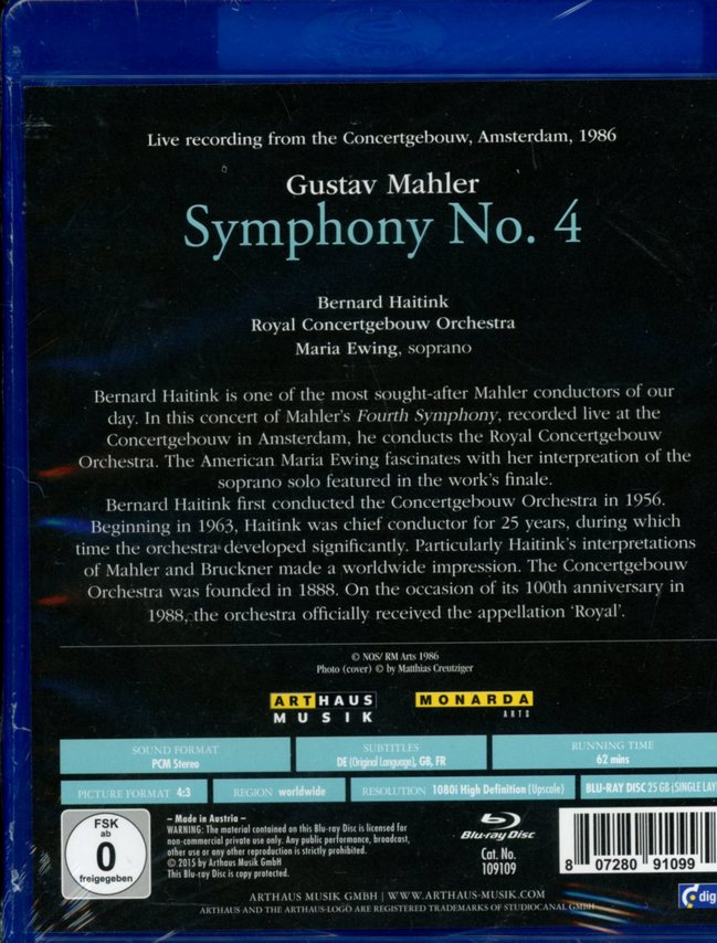 Mahler: Symphony No. 4 Bernard Haitink, Royal Concertgebouw Orchestra > HAITINK, BERNARD > 佳佳唱片行