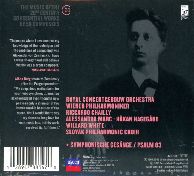 齊姆林斯基 : 抒情交響曲／ALEXANDER VON ZEMLINSKY : LYRIC SYMPHONY／ROYAL ...