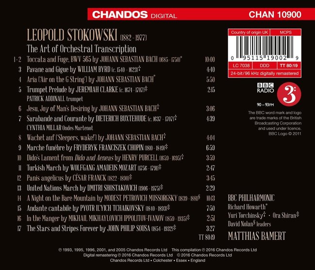 STOKOWSKI : ORCHESTRAL TRANSCRIPTIONS／BBC PHILHARMONIC, MATTHIAS BAMERT ...