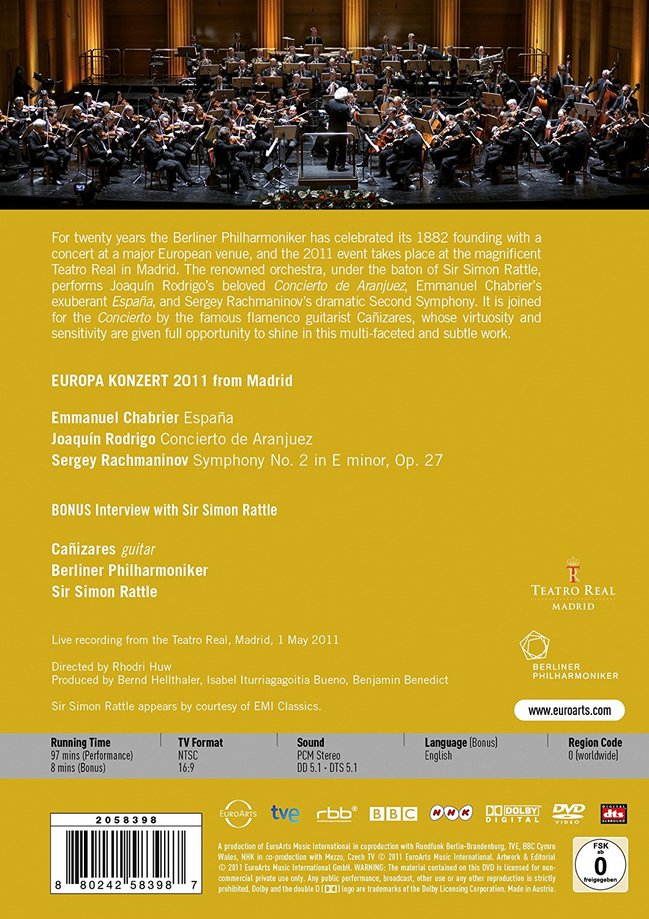 2011年歐洲音樂會─馬德里 DVD／Berliner Philharmoniker - EUROPAKONZERT 2011 from Madrid／Berliner ...