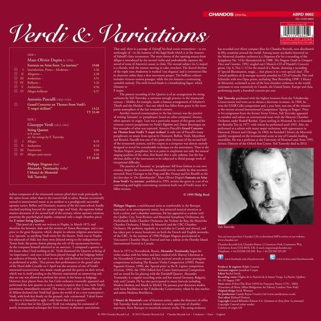 VERDI & VARIATIONS／PHILIPPE MAGNAN, ALEXANDER TROSTIANSKY (LP ...