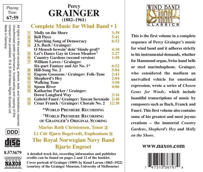 Percy GRAINGER : Complete Music for wind Band 1 > ENGESET, BJARTE > 佳佳唱片行