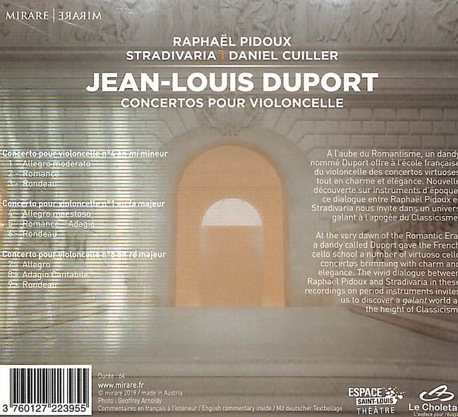 杜波特 : 大提琴協奏曲／Jean-Louis Duport : Concertos pour violoncelle > 哈斐爾皮登 ...