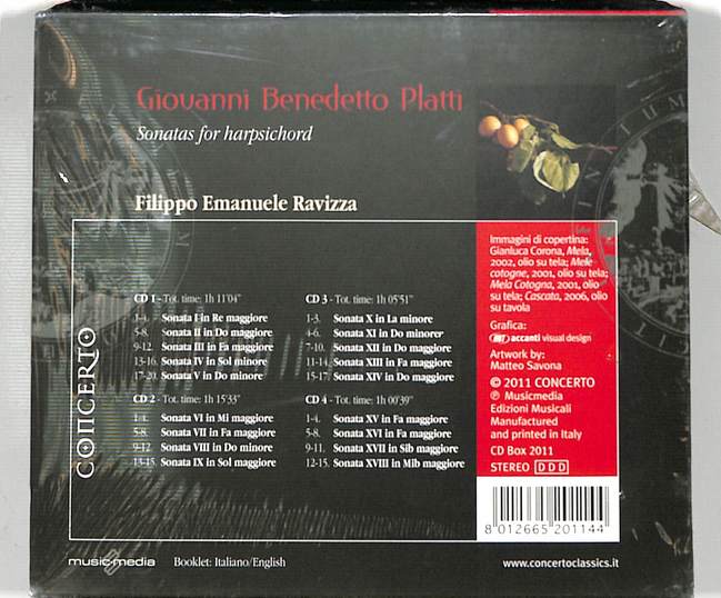 Giovanni Benedetto Platti : Sonatas for Harpsichord (4CD) > Ravizza ...