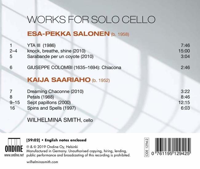 薩洛寧 : 大提琴獨奏作品／Salonen : Works for Solo Cello > Smith, Wilhelmina > 佳佳唱片行