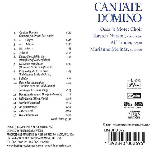 Cantate Domino (HDCD) > Nilsson, Torsten > 佳佳唱片行
