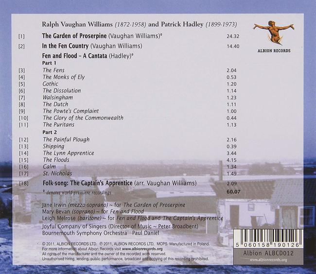 Ralph Vaughan Williams : The Garden of Proserpine In the Fen Country ...