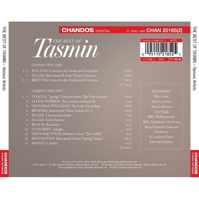 泰絲敏里托精選輯 (2CD)／The Best of Tasmin Little (2CD) > LITTLE, TASMIN > 佳佳唱片行