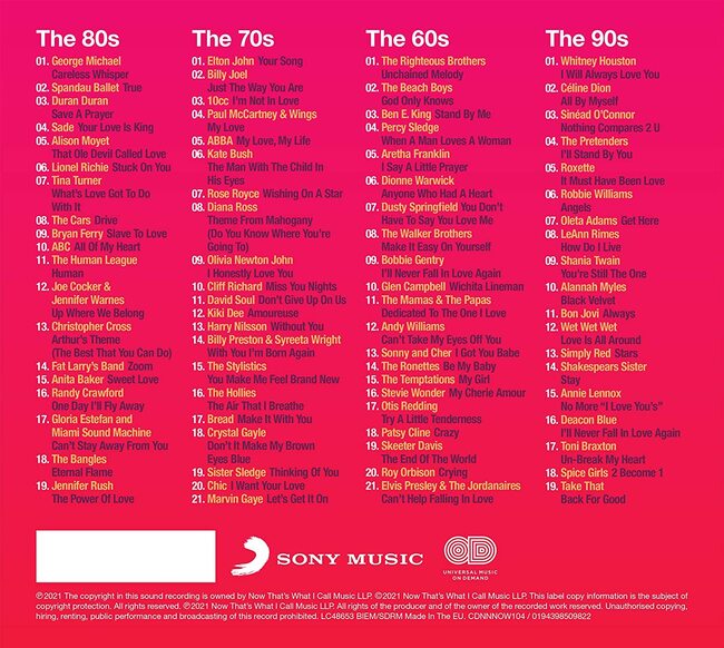 Now Decades Of Love (4CD) > 合輯／V.A. > 佳佳唱片行