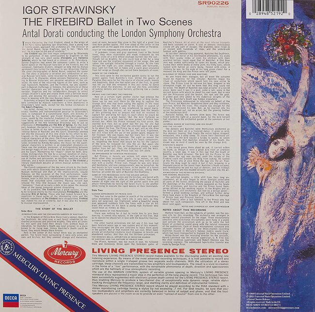 史特拉汶斯基：火鳥 (黑膠唱片)／Stravinsky: The Firebird (complete ballet) (LP) > 杜拉第／DORATI, ANTAL > 佳佳唱片行