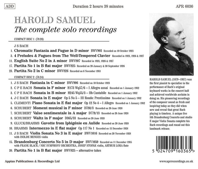 The Complete Solo Recordings (2CD) > SAMUEL, HAROLD > 佳佳唱片行