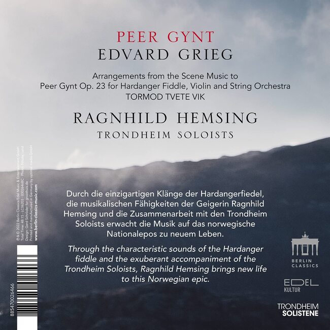 Edvard Grieg : Peer Gynt > Hemsing, Ragnhild > 佳佳唱片行