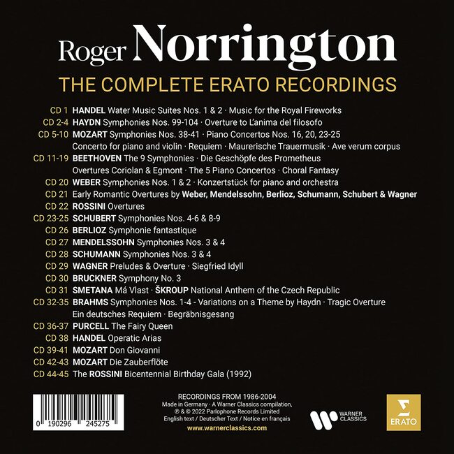 諾靈頓爵士的Erato錄音全集 (45CD)／The Complete Erato Recordings (45CD ...