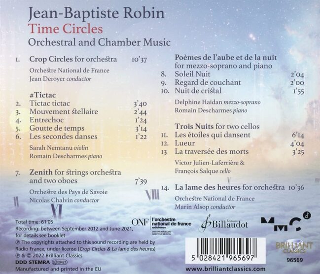 Jean-Baptiste Robin : Time Circles , Orchestral & Chamber Music > 眾音樂家 ...