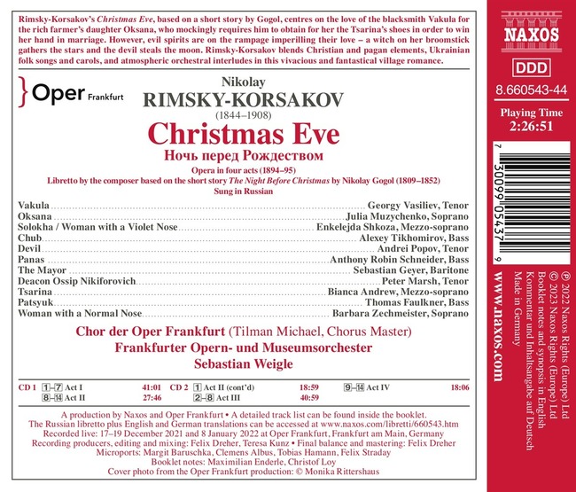 Nikolay Rimsky-Korsakov: Christmas Eve (2CD) > WEIGLE, SEBASTIAN > 佳佳唱片行