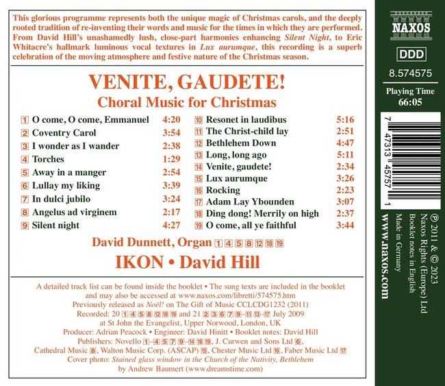 Venite, Gaudete: Music for the Christmas Season > DUNNETT, DAVID > 佳佳唱片行