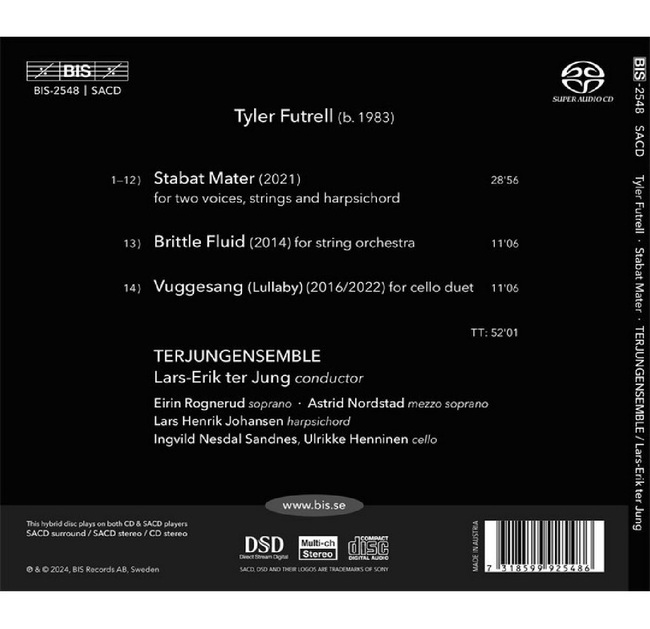 弗特雷爾 : 聖母悼歌,芬蘭搖籃曲 (SACD)／Tyler Futrell : Stabat Mater (SACD) > 拉斯．艾瑞克．特 ...